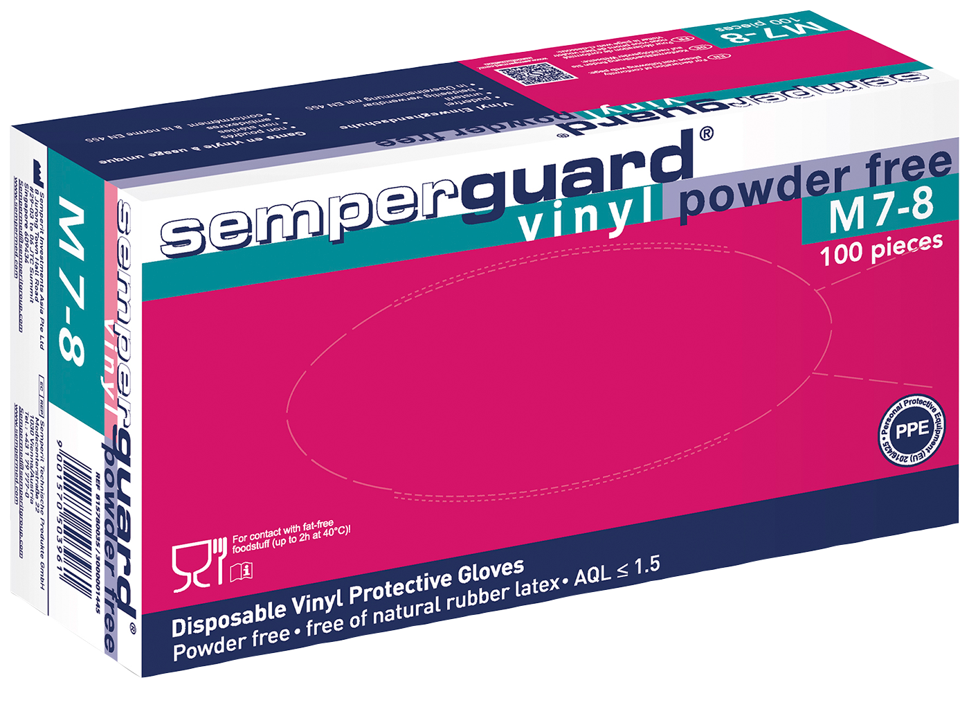 Korttidshandske Semperit Semperguard Vinyl powder-free | Skydda